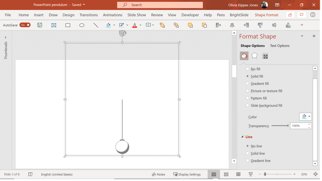 PowerPoint pendulums: Hidden pivots and harmonic motion | BrightCarbon