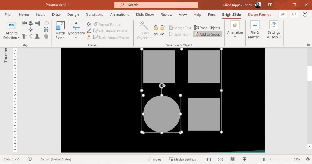 Adding shapes to grouped objects in PowerPoint | BrightCarbon