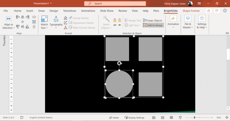 Adding shapes to grouped objects in PowerPoint | BrightCarbon