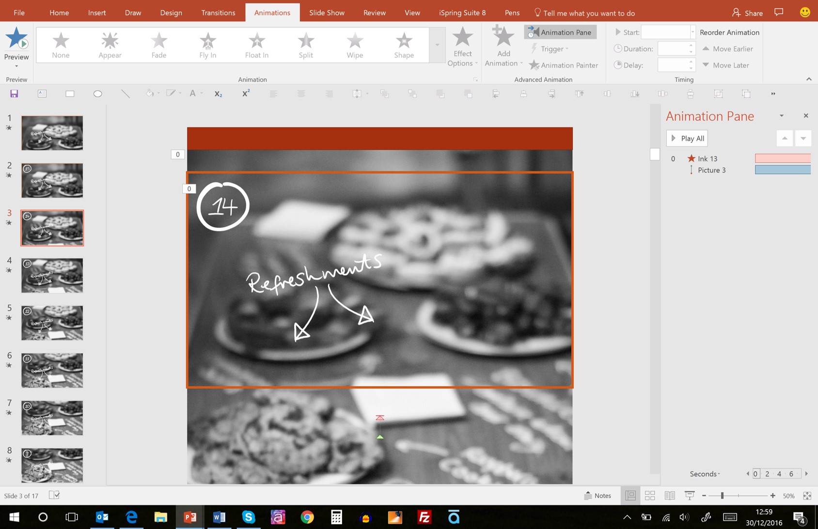How to make a countdown in PowerPoint with a scrolling background ...