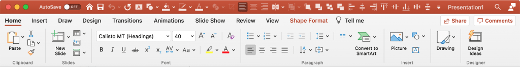 PowerPoint Mac Quick Access Toolbar | BrightCarbon