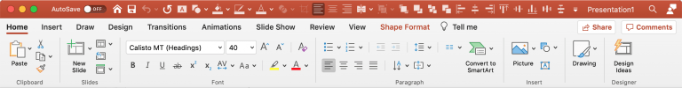 PowerPoint Mac Quick Access Toolbar | BrightCarbon