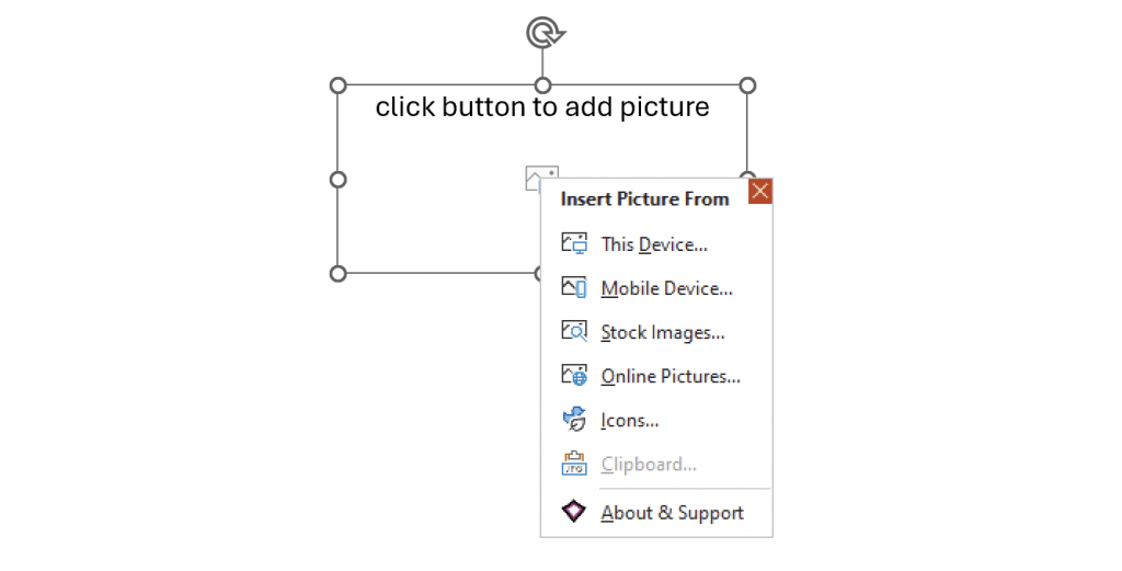 PowerPoint picture placeholder choice | BrightCarbon