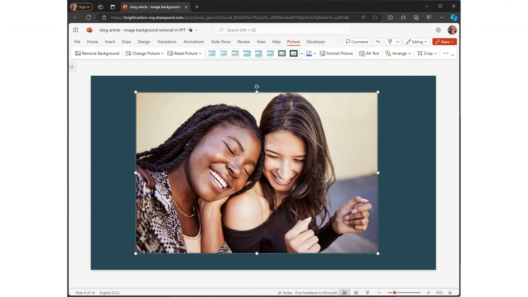 How to remove the background from an image in PowerPoint | BrightCarbon