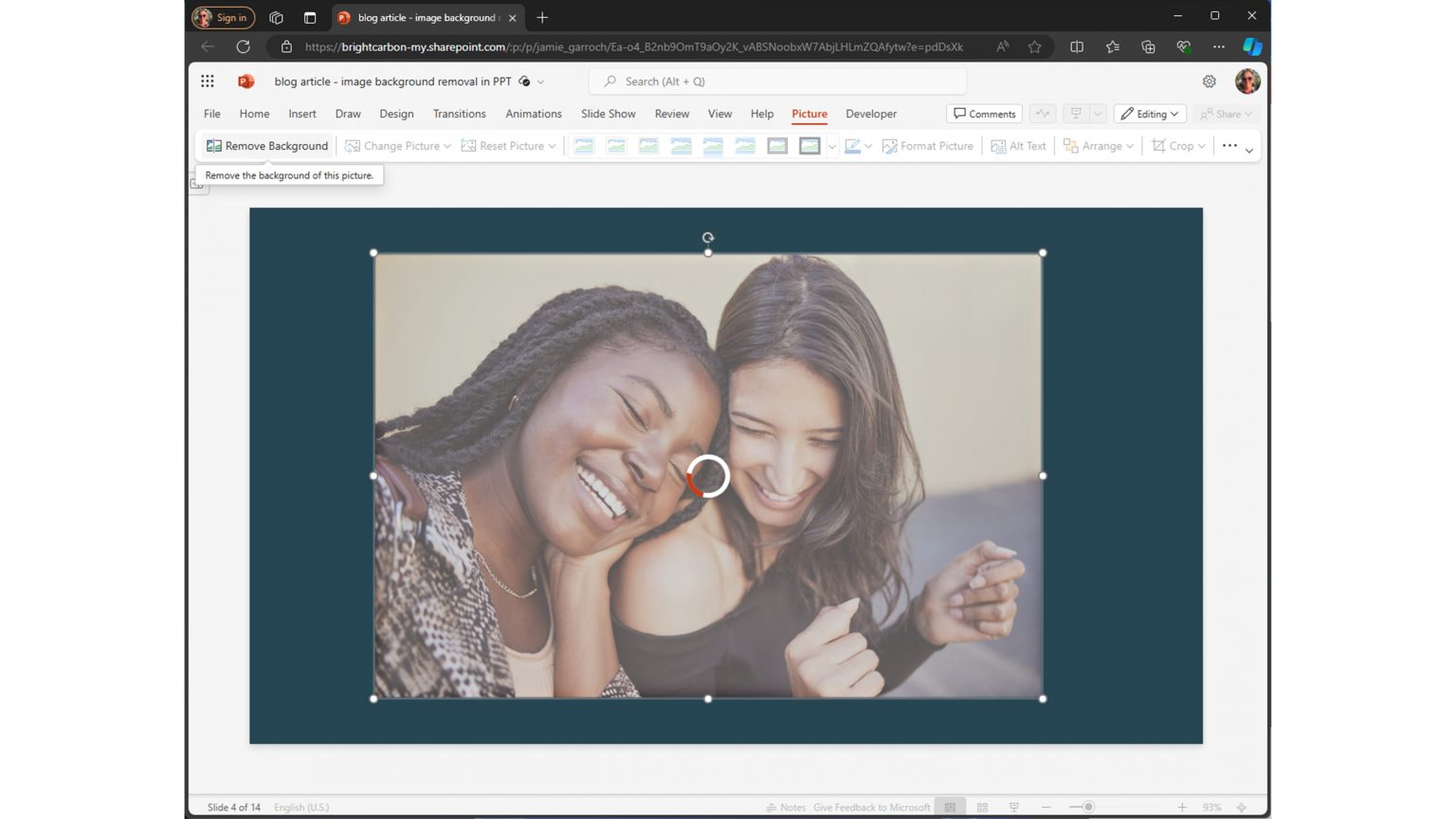 How to remove the background from an image in PowerPoint | BrightCarbon