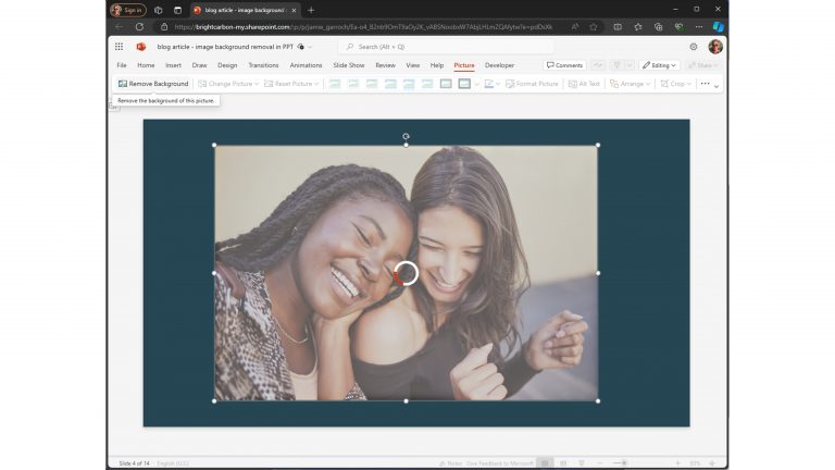 How to remove the background from an image in PowerPoint | BrightCarbon