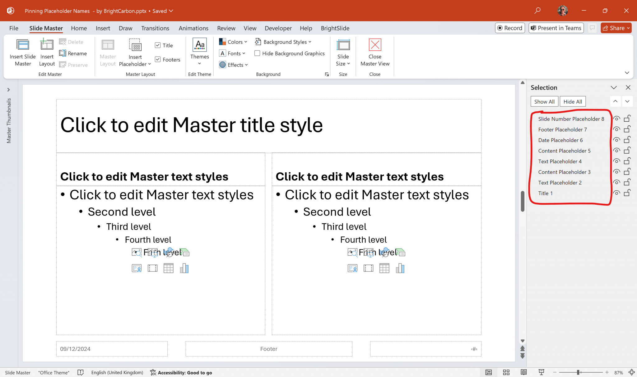 Pinning down PowerPoint placeholder names for more accessible ...